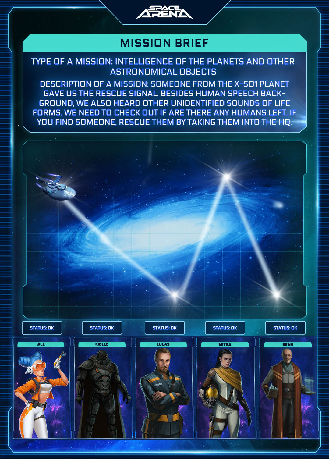 HQ Management event, first mission, stage: choosing a Commander ...